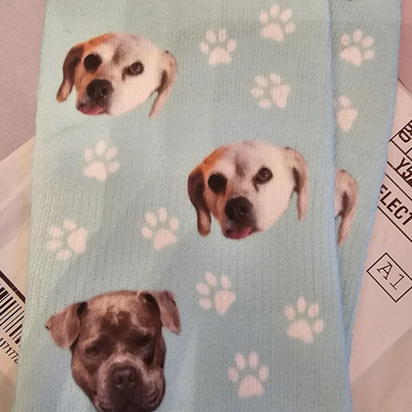 Custom Pet Socks, Put Your Cute Dog on Socks, Dog Lovers Gift, Funny ...