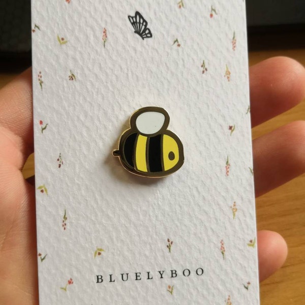 Bee Mini Pin - Cute Small Yellow Gold Kawaii Board Filler Hard Enamel ...