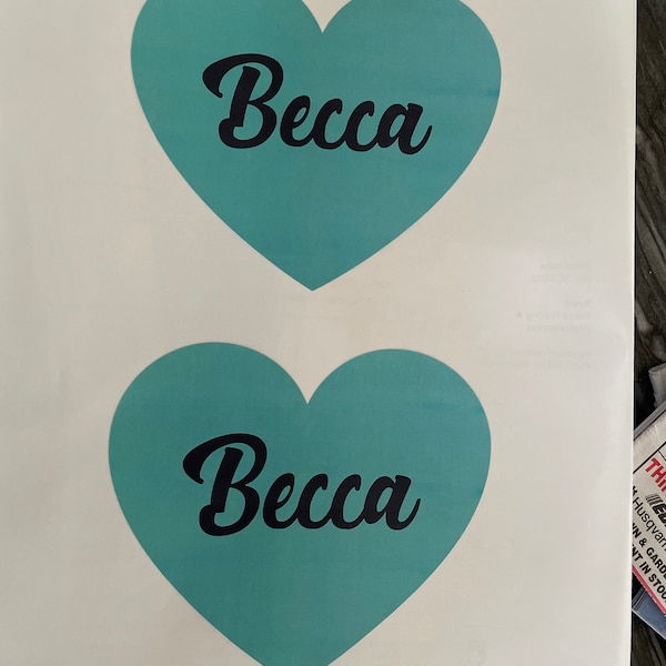 Heart Custom Stickers, Heart Custom Labels, Heart Stickers, Heart ...