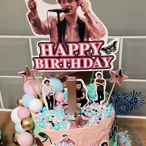 Harry Styles Cupcake Toppers, Cake Toppers, Harry Styles, Glitter ...