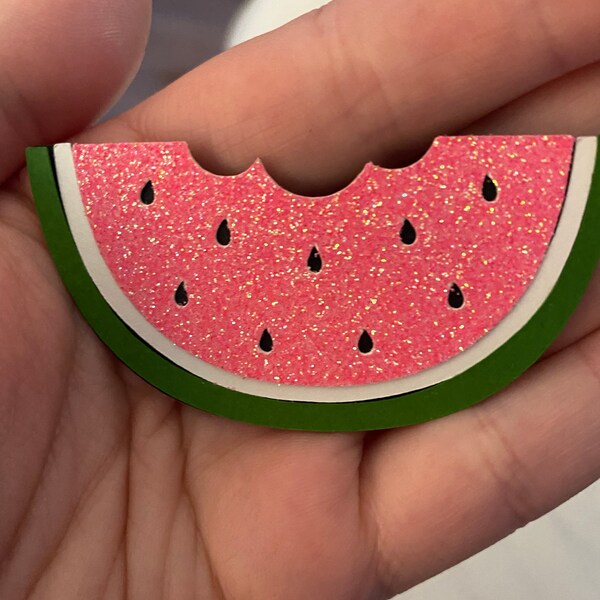 Watermelon SVG Cut File Kawaii Fruit Vector Bitten Watermelon Summer ...
