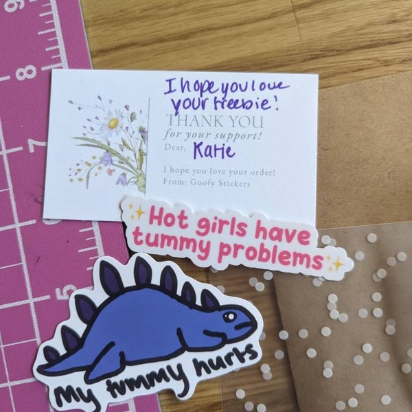Hot Girls Have Tummy Problems Sticker, My Tummy Hurts Funny Sticker, My ...