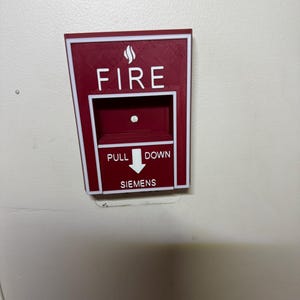Fire Alarm Light Switch Cover: 3D Printed Toggle Plate, Functional Room ...