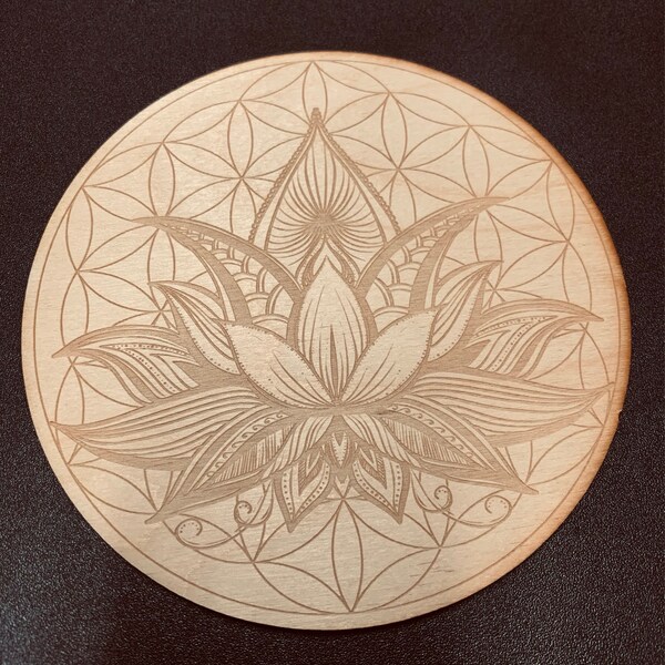 Flower of Life Lotus Crystal Grid #2 - Altar Decoration - Etsy