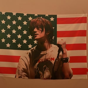 Loona Chuu Salute Flag Banner, Chuu American Flag Tapestry, Chuu Merch ...