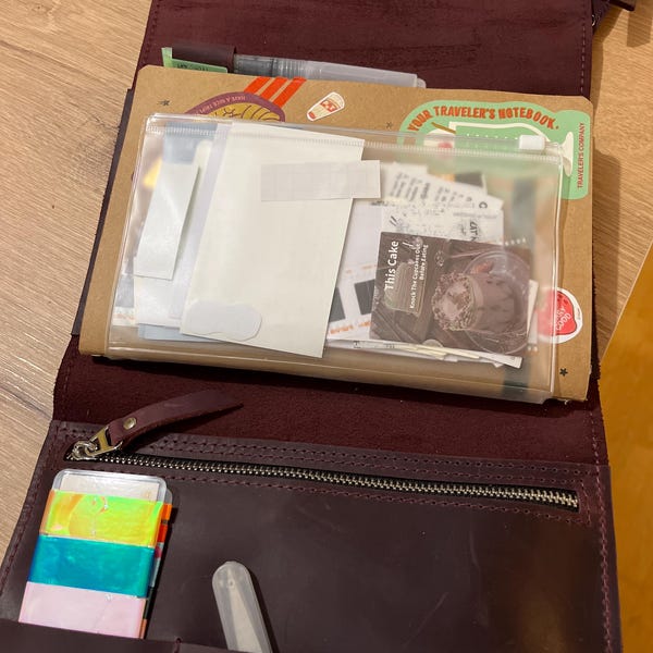 Travelers Notebook Cover Leather With Pocket, Travelers Notebook A5 ...