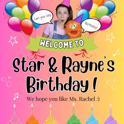 Celebrate With Ms. Rachel Birthday Theme Party Pack: Invites ...