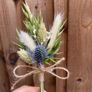 Dried Flower Buttonhole Wedding Buttonhole Boutonniere Wedding Flowers ...