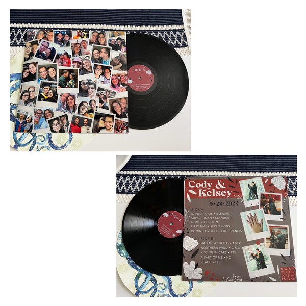 12 Vinyl Record Mixtape Two Sided, Black, Fully Custom Songs Your ...