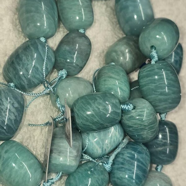 Genuine Natural Blue Larimar Freeform Pebble Nugget Beads Gemstone 15.5 ...