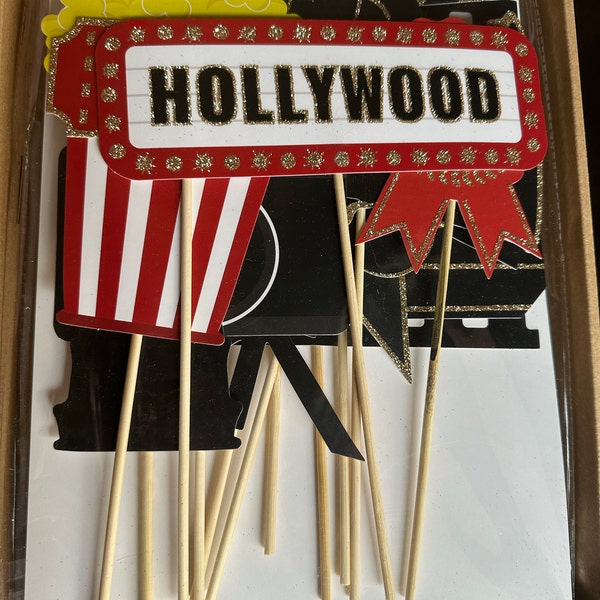 Hollywood Photo Booth Props | FULLY ASSEMBLED | Hollywood Movie Party ...