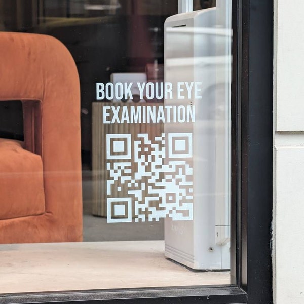 Custom Window QR Code Vinyl Decal Wall QR Generation for Shops ...