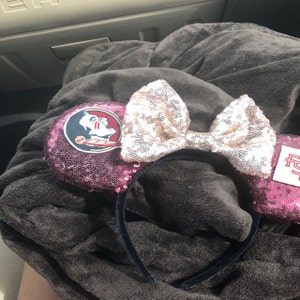 Florida State University Seminoles FSU Mickey Minnie Mouse Ears - Etsy