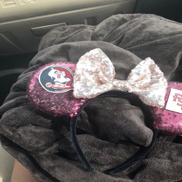 Florida State University Seminoles FSU Mickey Minnie Mouse Ears - Etsy