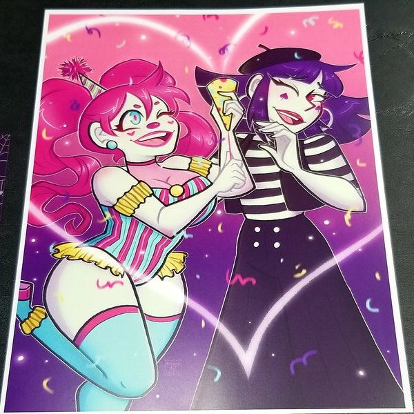 Party Popper Clown Girl [OC] Print - Etsy