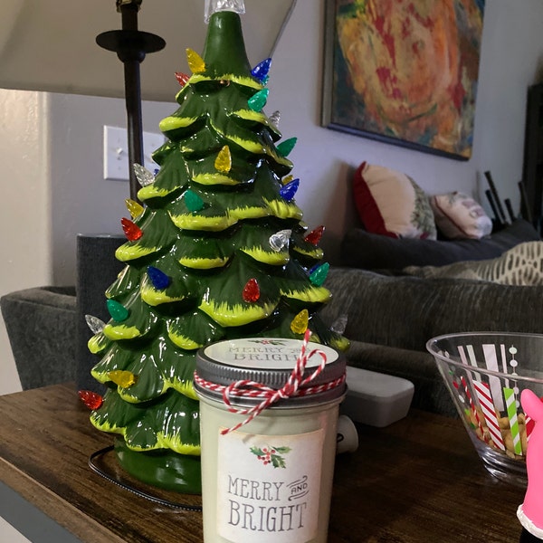 Merry & Bright Candle Gift / Holiday Candle Gift / Christmas Gift ...