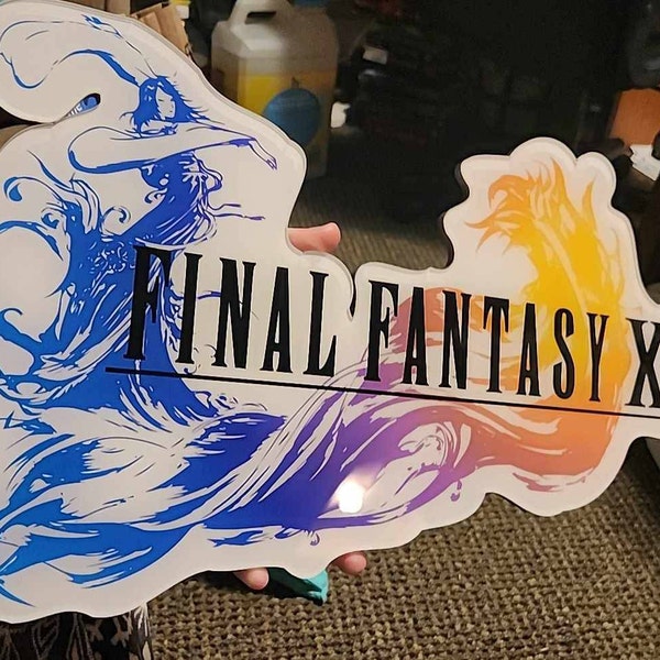 Handmade Final Fantasy X Logo Wall Decor: FFX Game Room Art - Etsy