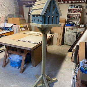 Superior Handpainted Bird Table, Wooden Bird Feeder Pigeon Proof. - Etsy UK