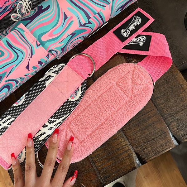 Foam Barbell Pad W/ 4in Built-in Velcro Strap for Cable Machine, Squat ...