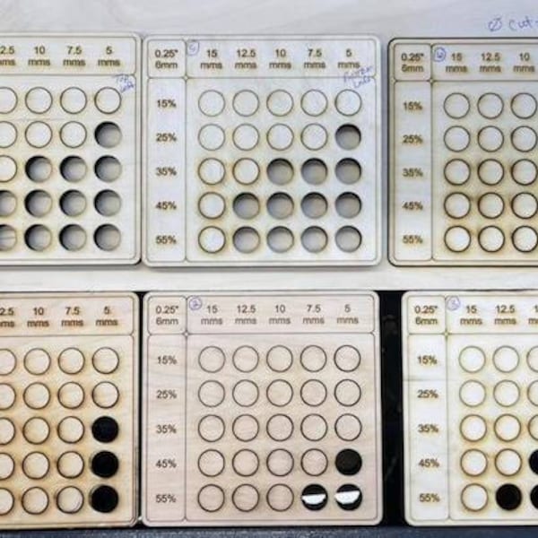 Laser Test Files | Material Test Card Lightburn | Cut & Engrave Test ...