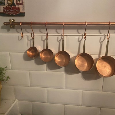 Copper Pipe Rail with Brass Brackets - Etsy