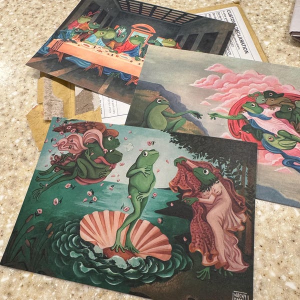 Renaissance Frogs || Art Prints - Etsy