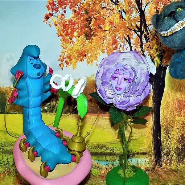 Alice in Wonderland (non) Talking Flowers Spring Fever Series "purple ...