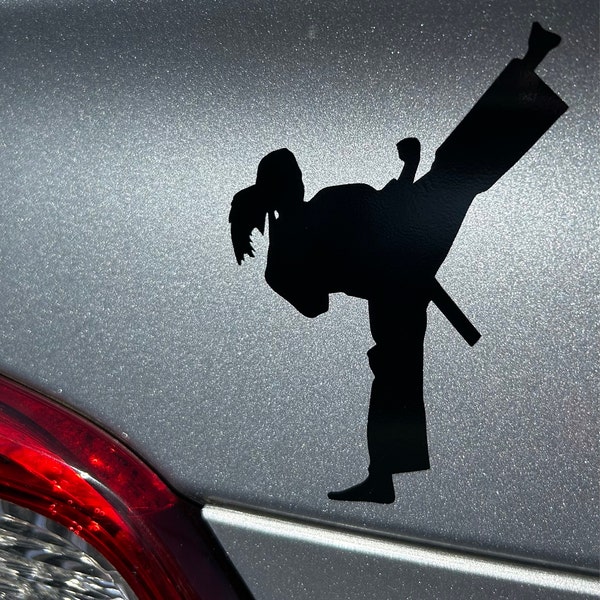Karate Decal/girl Karate Decal/karate Sticker/marshall Arts Decal/sport ...