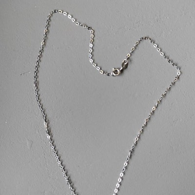 Sterling Silver Dapped Cable Chain W/ Rhodium Plated 925 - Etsy