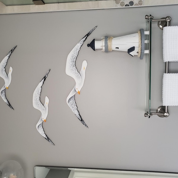 Two Flying Wooden & Painted Doves\ Dove of Peace\ Pigeon Sculpture ...