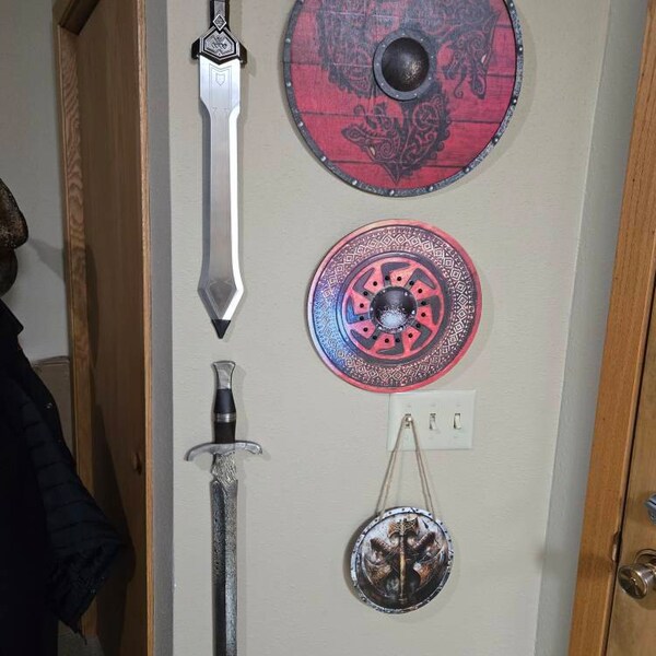 Custom Hand Forged Damascus Steel Blade Medieval Sword, 28" OA - Blood ...