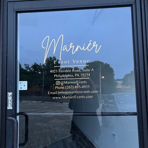 Customizable Business Window Decal / Your Company Name or Logo - Etsy