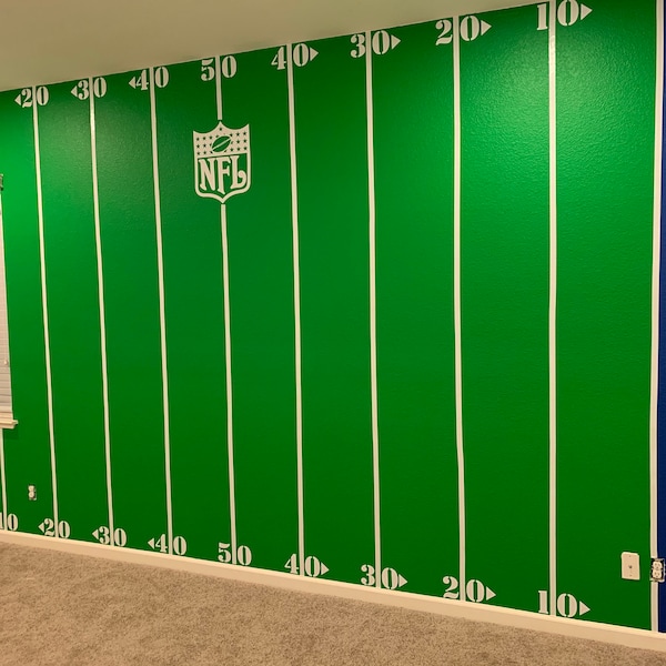 NFL Football Field Wall Complete Kit #2 DIY Customized Football Decals ...