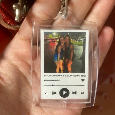 Custom Album Keychain Custom Song Keychain Spotify Keychain Double ...