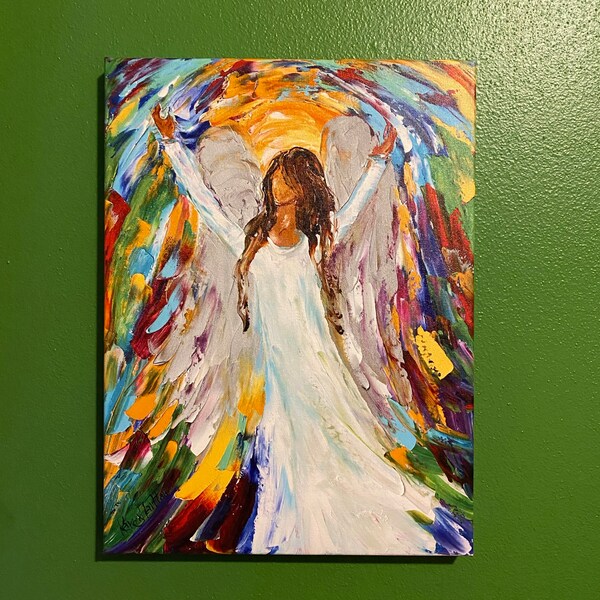 Welcoming Angel Print on Watercolor Paper, Made From Image of Past ...