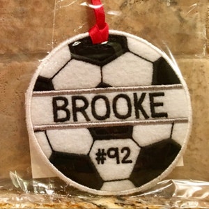 Football Ornament Custom Felt Football Ornament Personalized Football ...