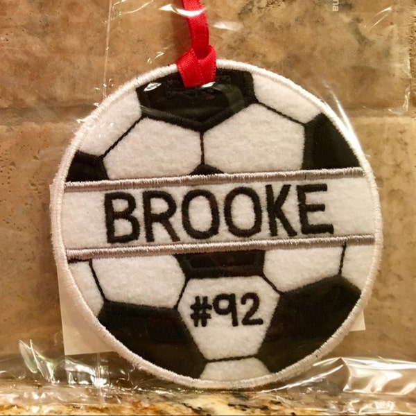 Football Ornament - Custom Felt Football Ornament - Personalized ...