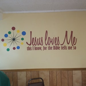 Jesus Loves Me Vinyl Wall Decal, Bible Verse Quote, Christian ...