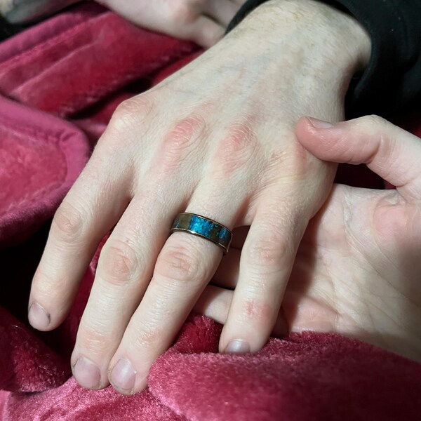 Maker’s Mark Whiskey Barrel Head Wood Ring Patina Aged Rustic Copper ...