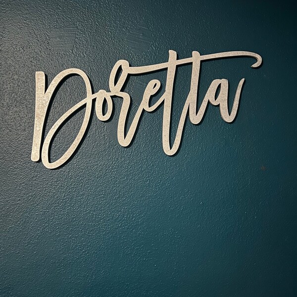 24"- 1/4 Thick Laser Cut Name Sign / Custom Wood Name / Laser Cut ...