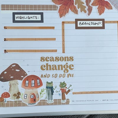 Fall Cows Standard Vertical Weekly Kit Vertical Planner Sticker Kit Cow ...
