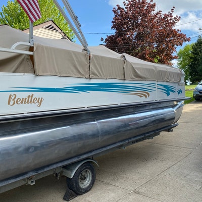 Green Pontoon Boat Wrap Graphic Decal Kit Many Sizes and - Etsy