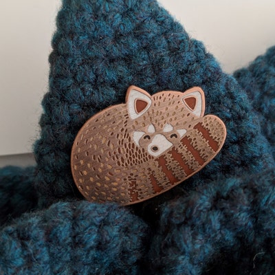Red Panda Enamel Pin Cute Animal Pin, Pin Badge, Hard Enamel Pin ...