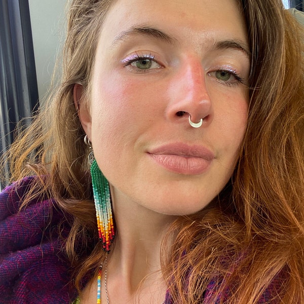 Gold Septum, Setum Ring, Septum Piercing, Nose Hoop, Moon Nose Ring ...