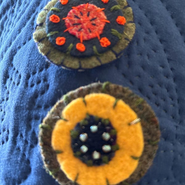Wool Circle Pennies - Precut Upcycled Felted Wool and Wool Felt for ...
