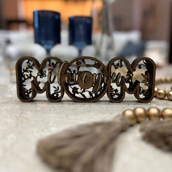 MOM Laser Cut File Mother's Day Svg Laser Cutting Template, Mother's ...