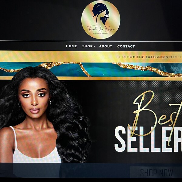 Pink Glitter Website Design, Pink Website Shop, Customizable Pink Web ...