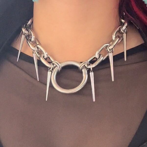 Chunky Spiked Chain - Etsy