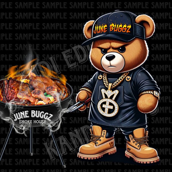 Hip Hop Teddy Bear Graffiti Cartoon Dready Bear Digital Download PNG ...