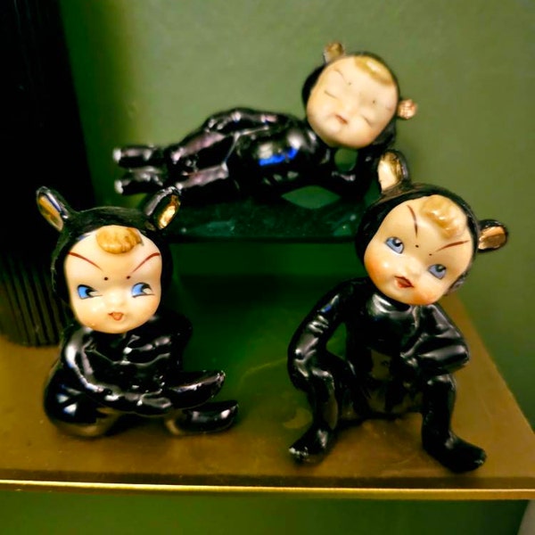 Vintage Anthropomorphic Pixie Bug Ornament Retro Flocked Beetle Boy ...